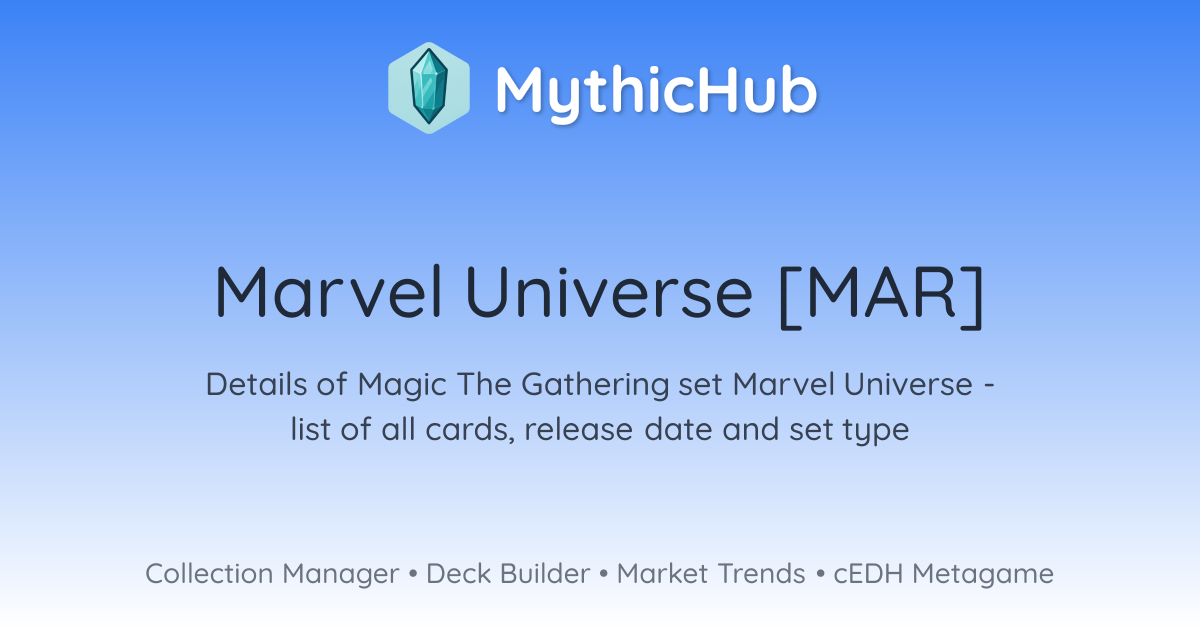 Marvel Universe [MAR] | MythicHub