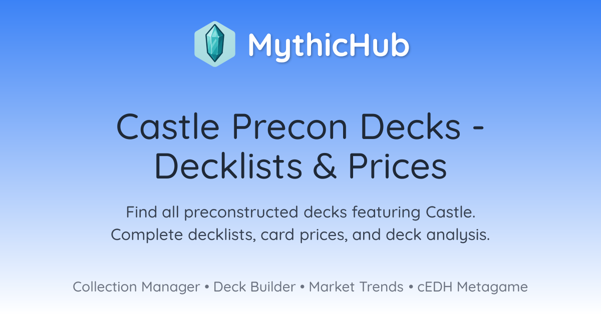 Castle Precon Decks - Decklists & Prices | MythicHub