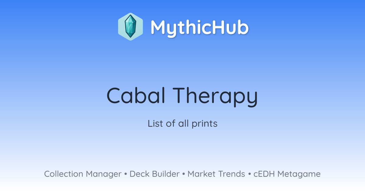 Cabal Therapy | MythicHub