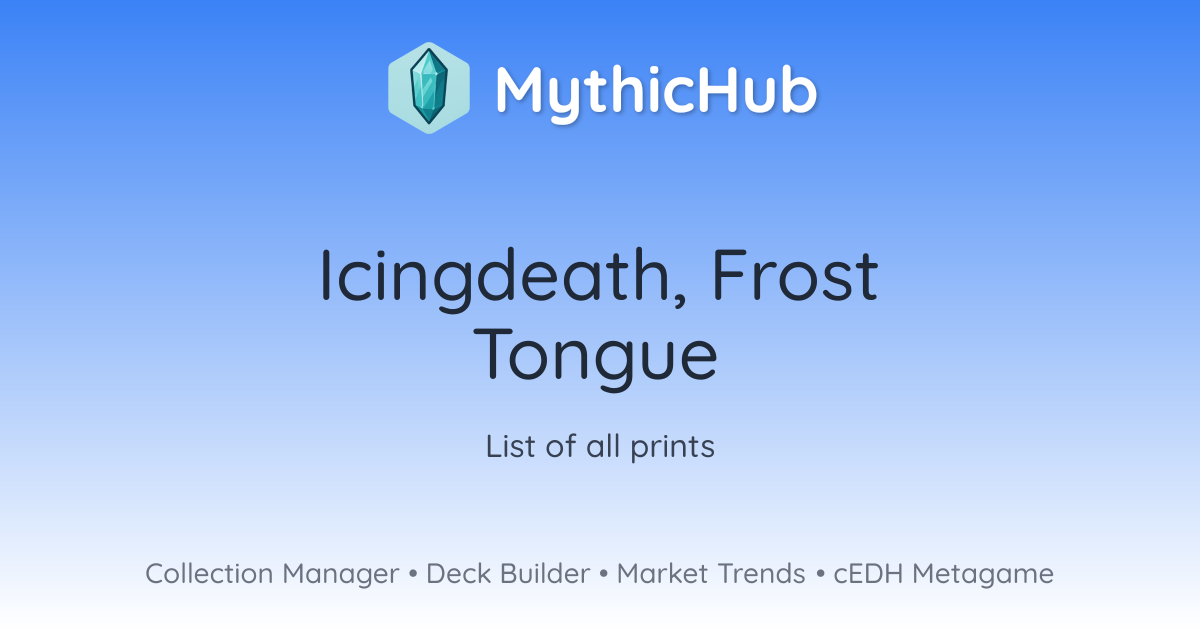 Icingdeath, Frost Tongue | MythicHub