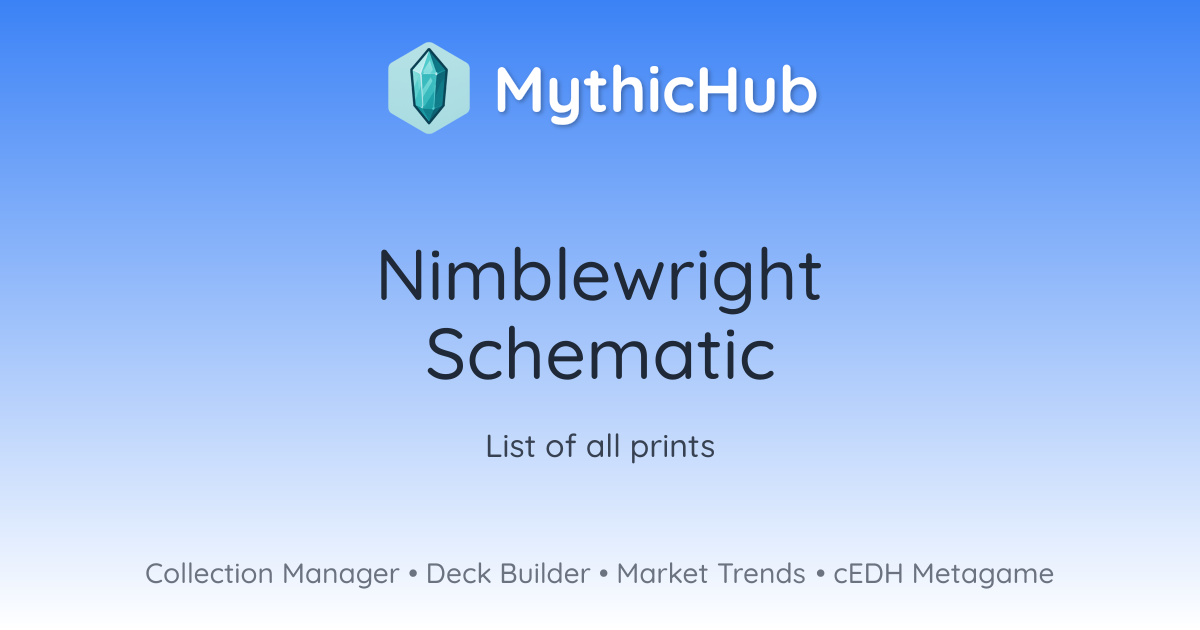 Nimblewright Schematic | MythicHub