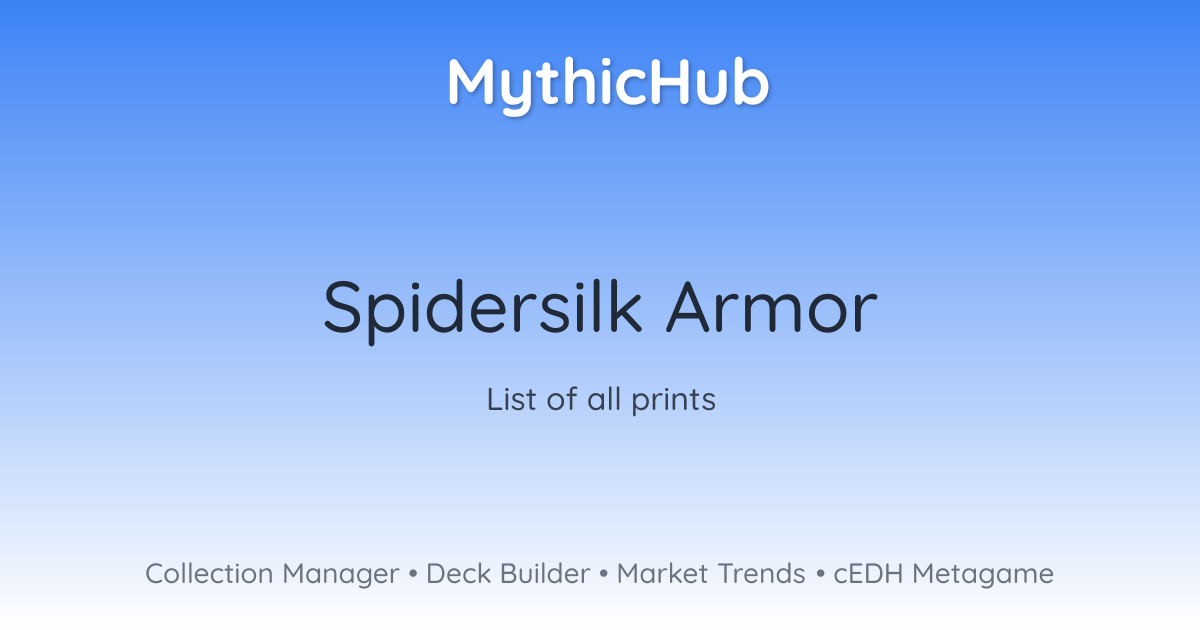 Spidersilk Armor | MythicHub