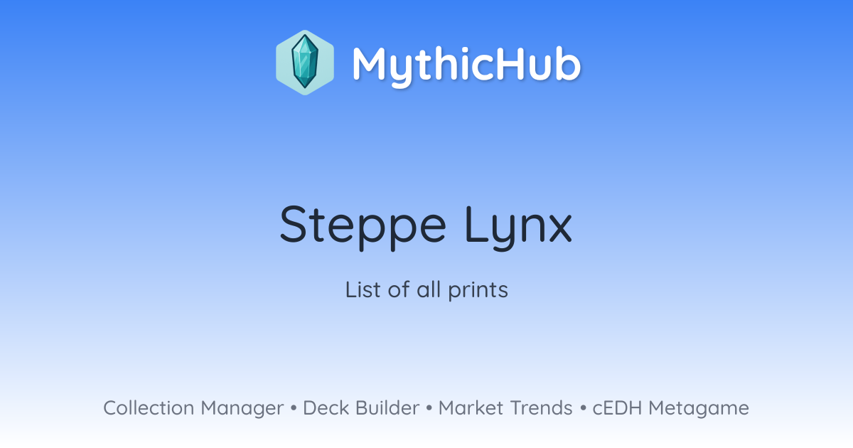 Steppe Lynx | MythicHub