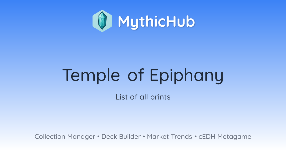 Temple of Epiphany | MythicHub