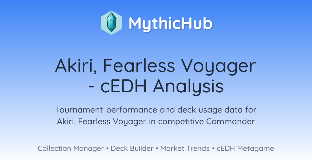 Akiri, Fearless Voyager - cEDH Analysis | MythicHub