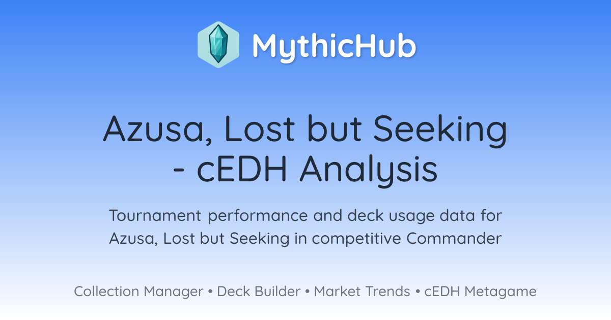 Azusa, Lost but Seeking - cEDH Analysis | MythicHub