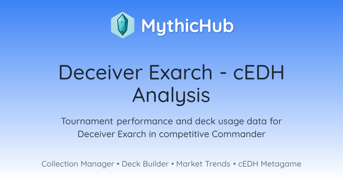 Deceiver Exarch - cEDH Analysis | MythicHub