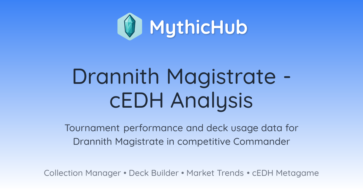 Drannith Magistrate - cEDH Analysis | MythicHub