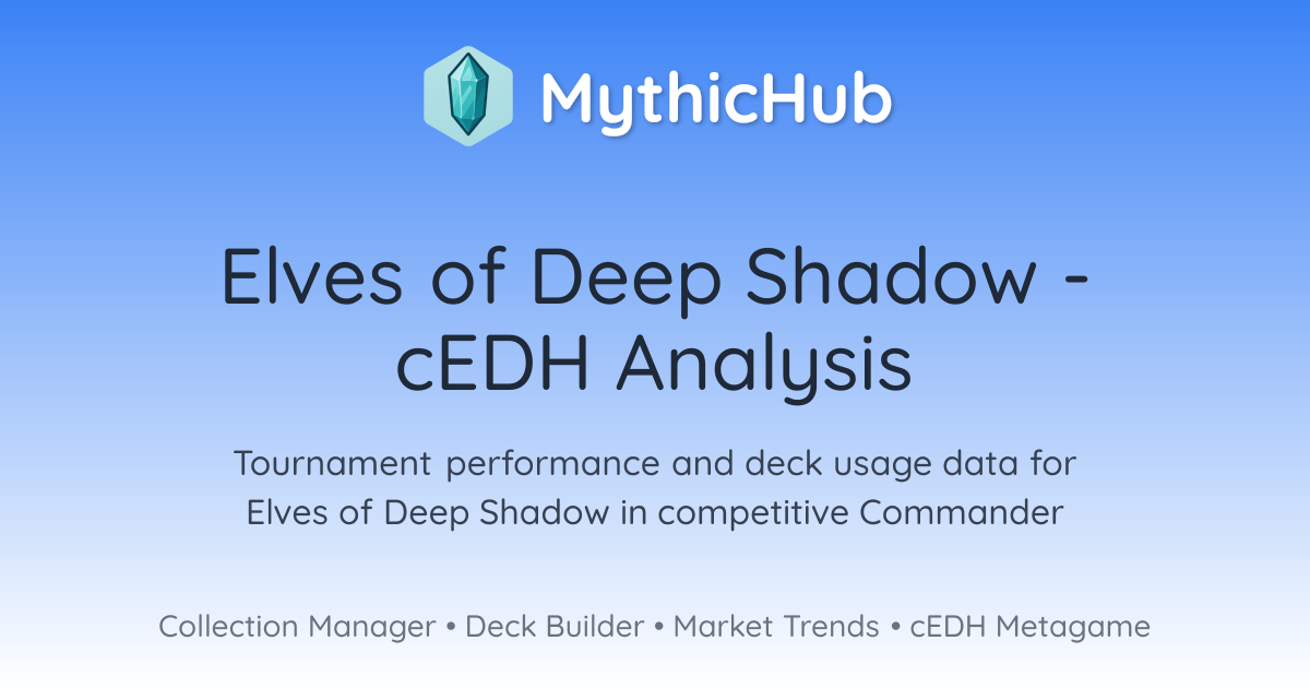 Elves of Deep Shadow - cEDH Analysis | MythicHub
