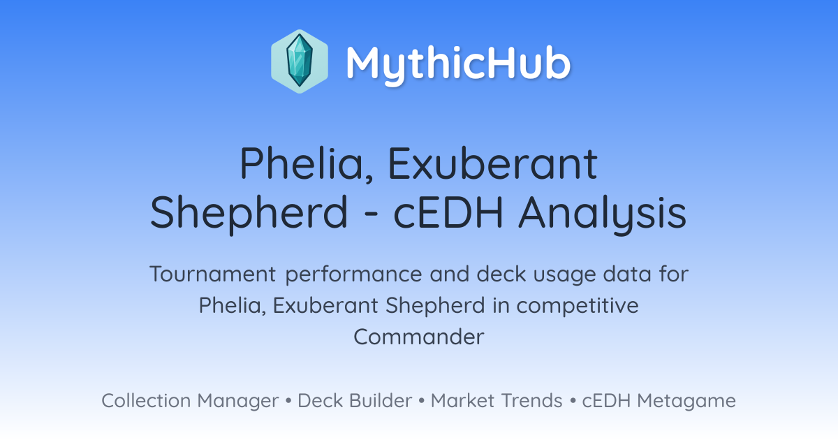 Phelia, Exuberant Shepherd - cEDH Analysis | MythicHub