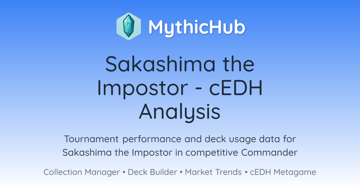 Sakashima the Impostor - cEDH Analysis | MythicHub
