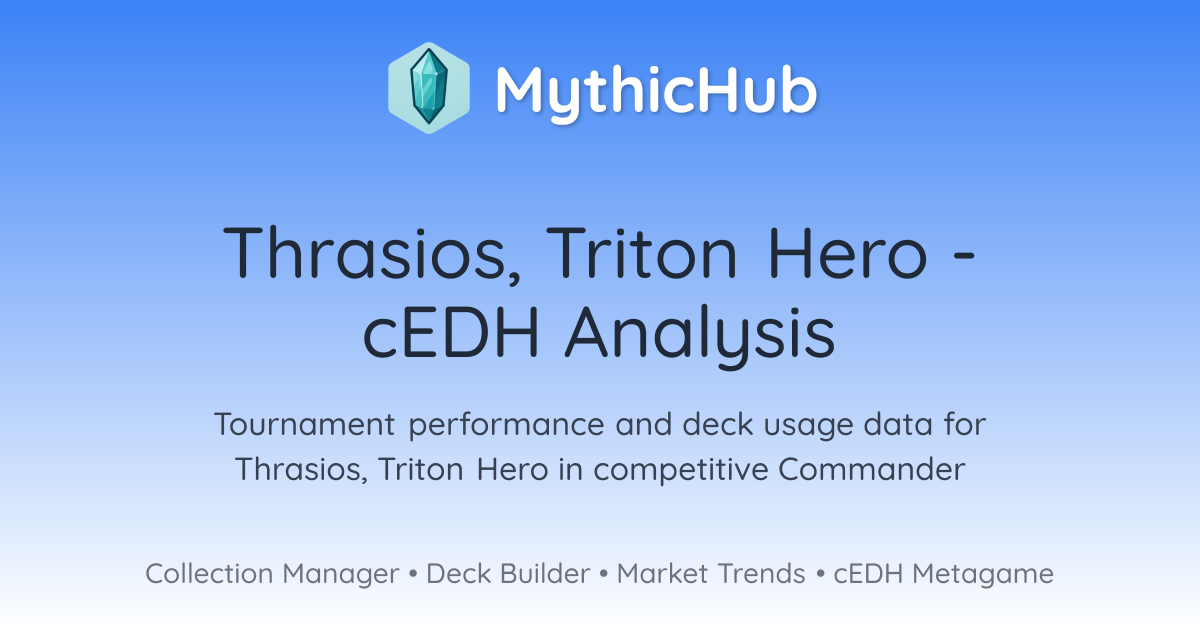 Thrasios, Triton Hero - cEDH Analysis | MythicHub