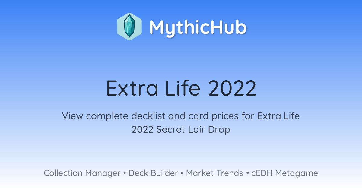 Extra Life 2022 | MythicHub