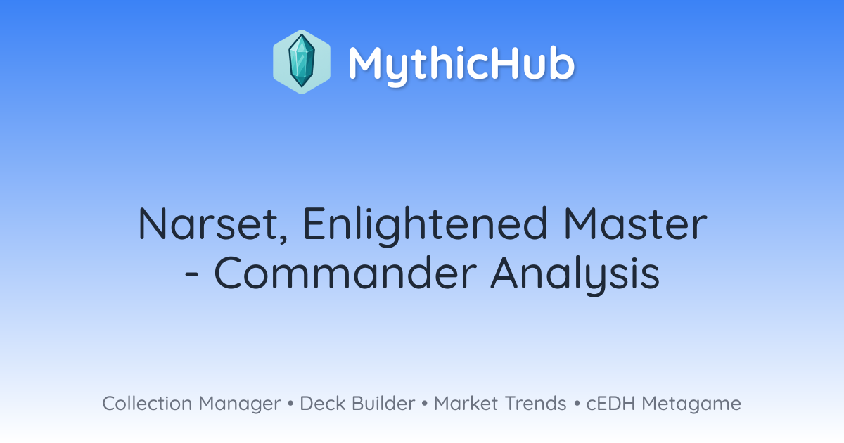 Narset, Enlightened Master - Commander Analysis | MythicHub