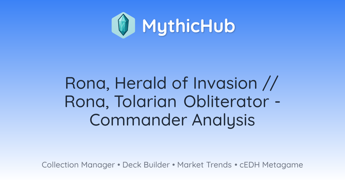 Rona, Herald of Invasion // Rona, Tolarian Obliterator - Commander ...